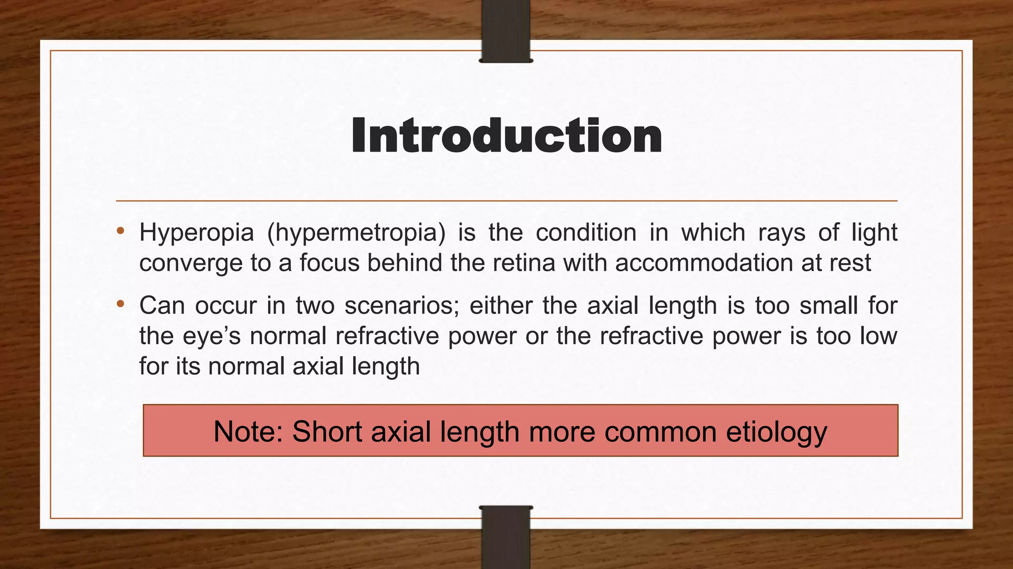 Hypermetropia/Hyperopia | PPTX