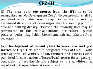 Suraj 1 coastal zone notification 1991 | PPTX