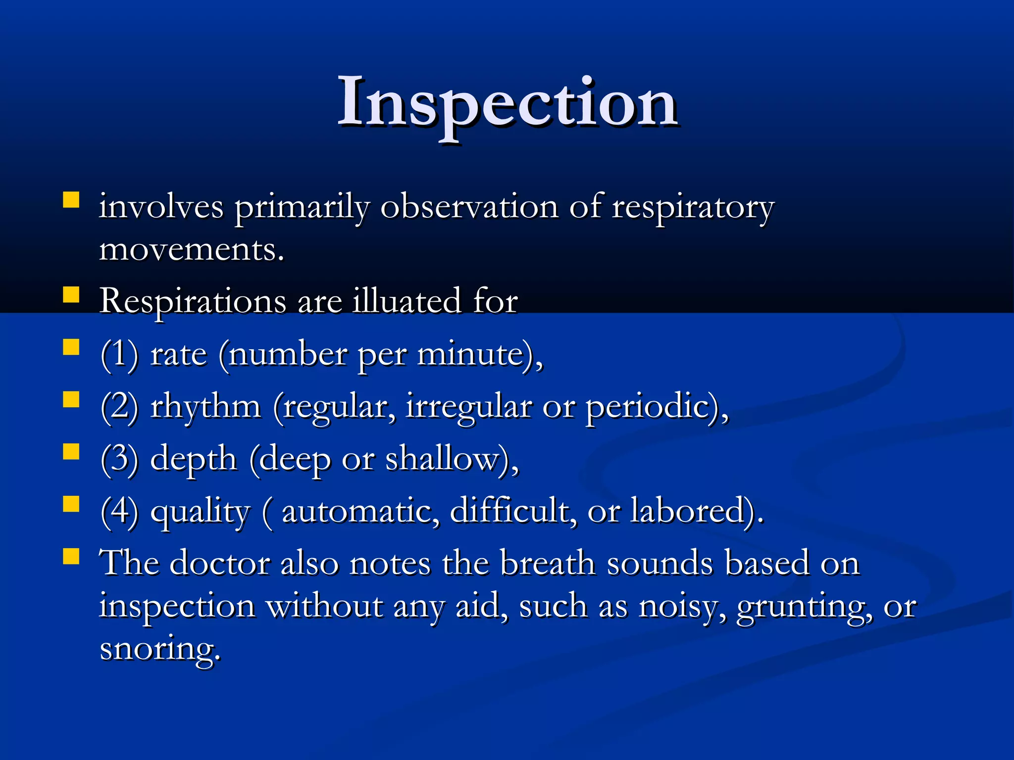 RESPIRATORY SYSTEM EXAMINATION IN PEDIATRICS | PPT