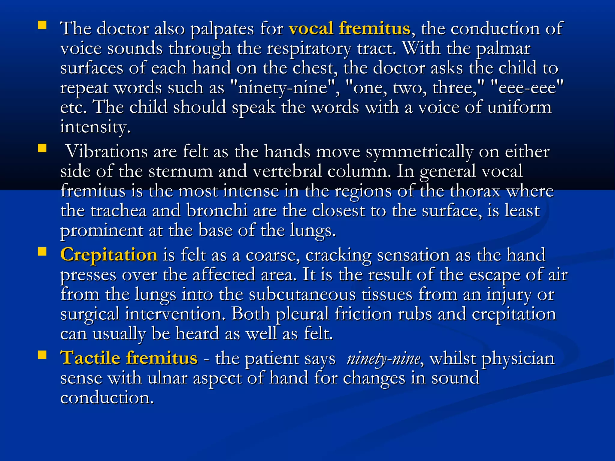 RESPIRATORY SYSTEM EXAMINATION IN PEDIATRICS | PPT