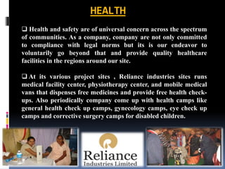 csr activity by reliance and indian oil | PPTX