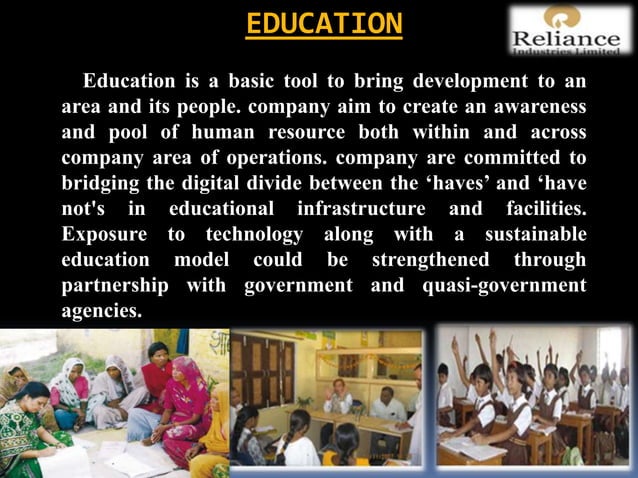 csr activity by reliance and indian oil | PPT