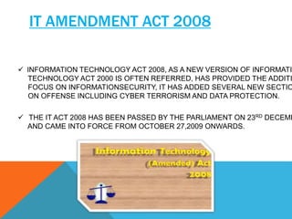 ISO Standards And various Indian Cyber Laws | PPT