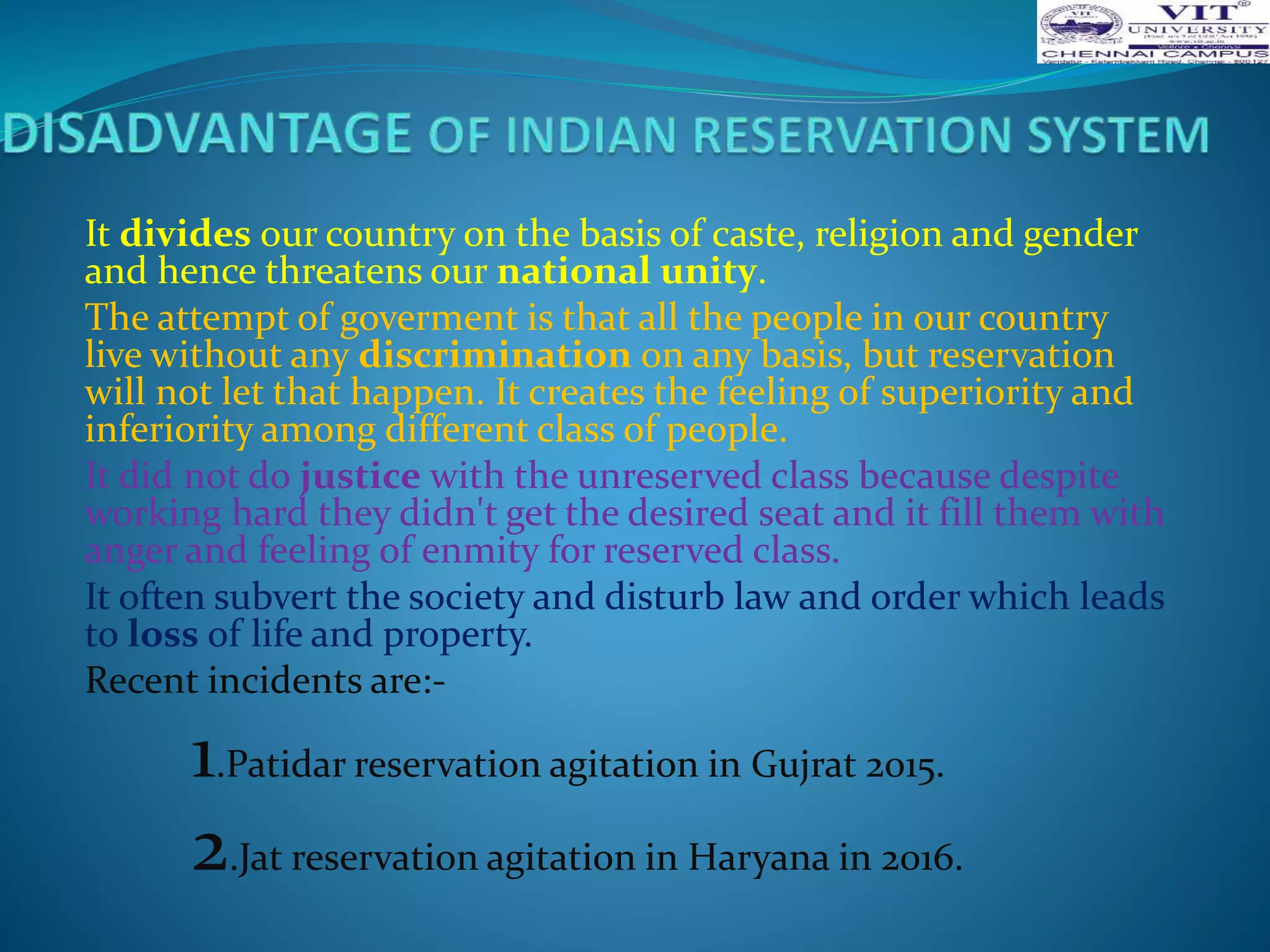Ethics and Values( Reservation in India ) | PPTX