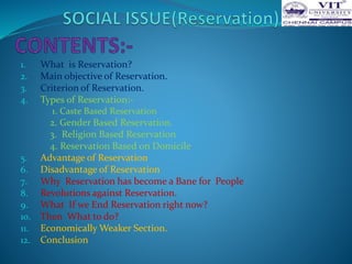 Ethics and Values( Reservation in India ) | PPT