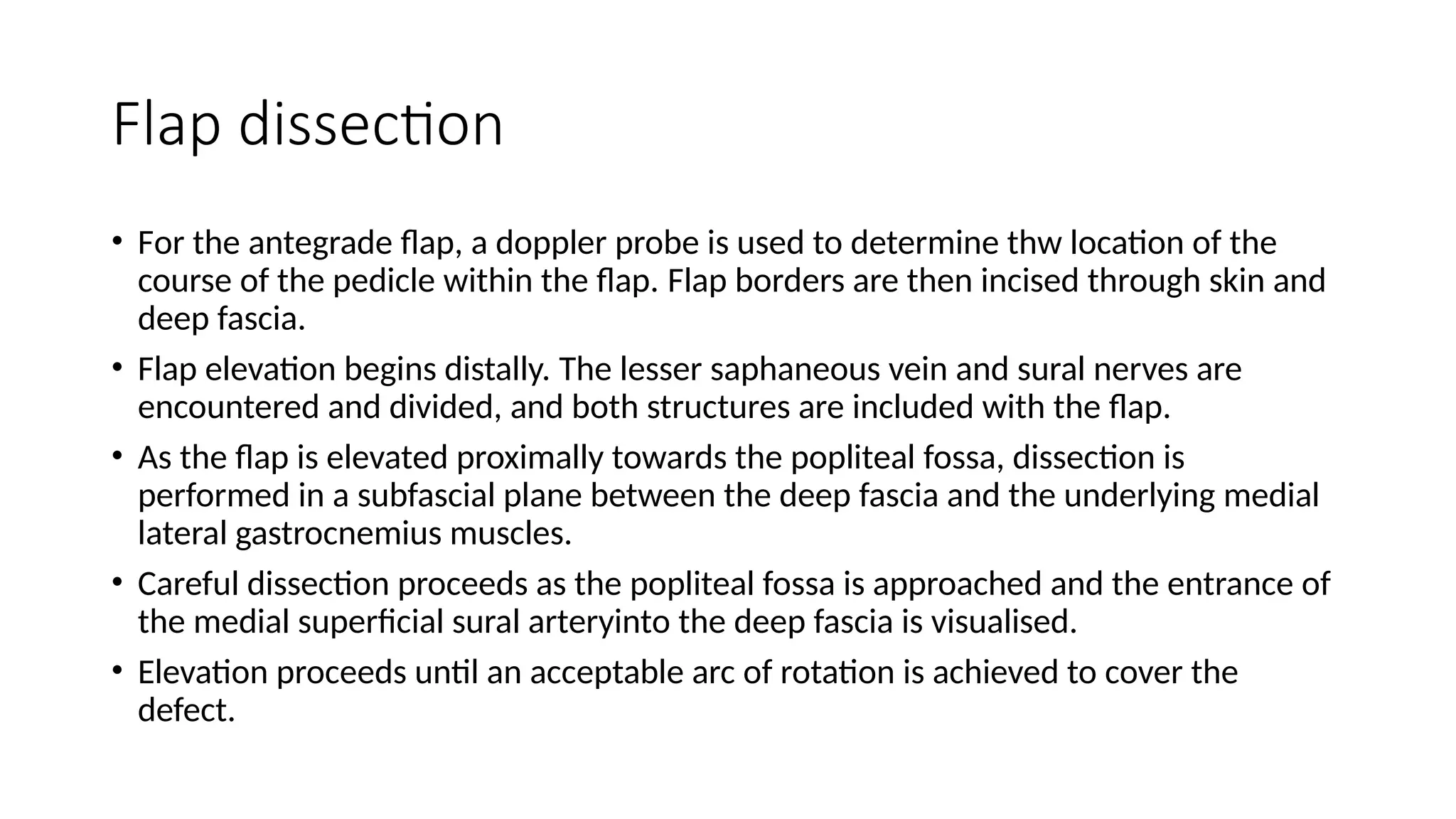 distally based sural artery flap for reconstruction of lower limb flap ...