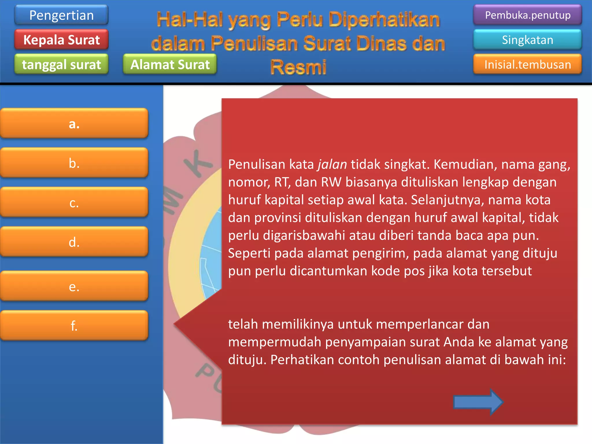 Surat BHS. Indonesia kelas XII smt 1 | PPTX