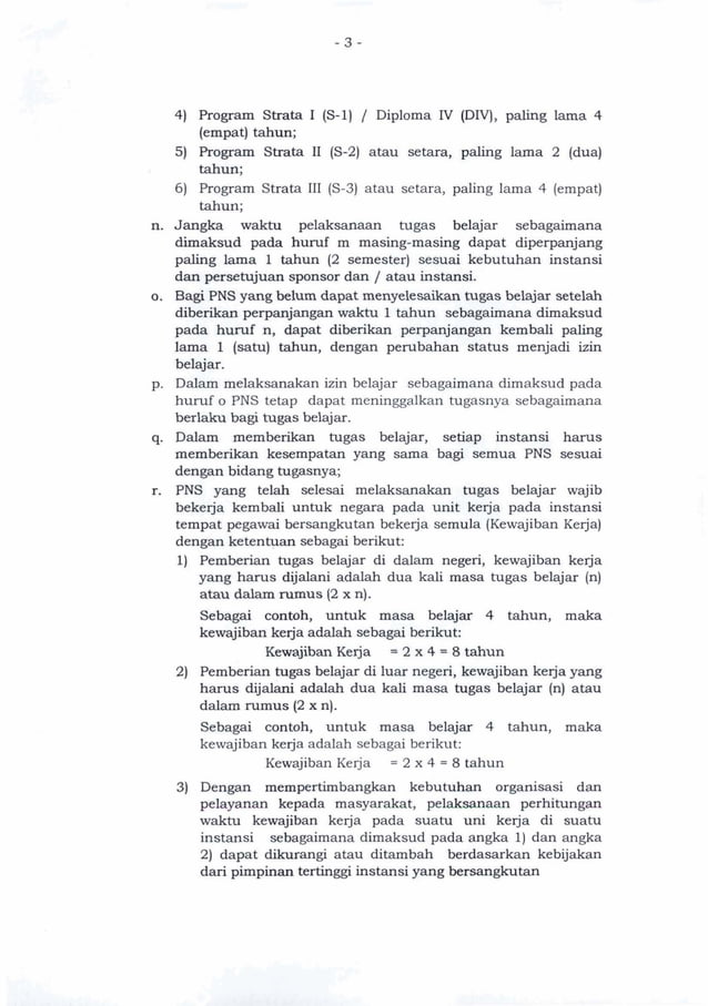 Surat edaran-menpan-dan-rb-nomor-4-tahun-2013-pemberian-tugas-belajar-dan-izin-belajar | PDF