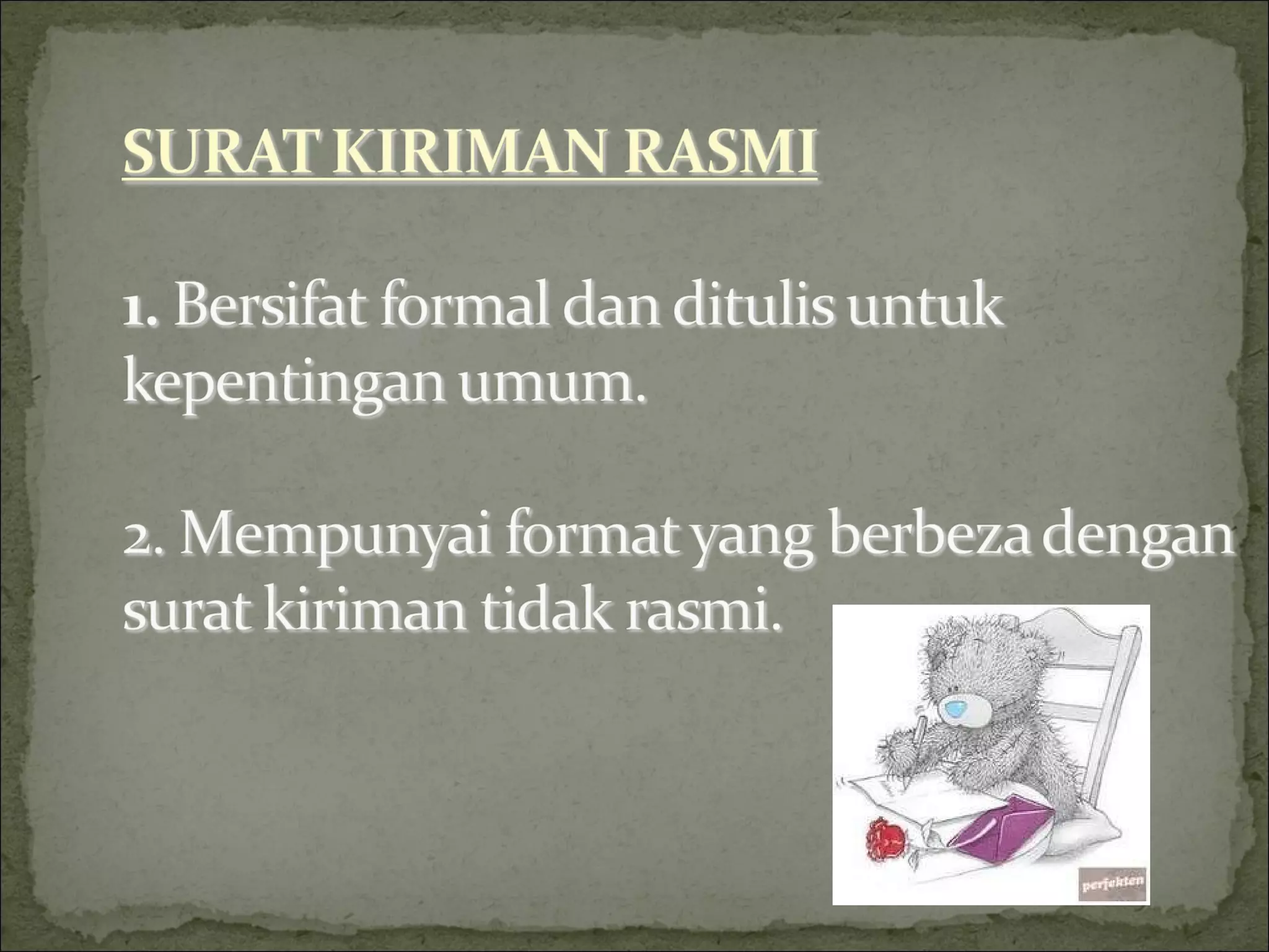 Surat Kiriman Rasmi Permohonan | PPT