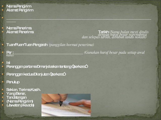 Surat Kiriman Rasmi Permohonan | PPT