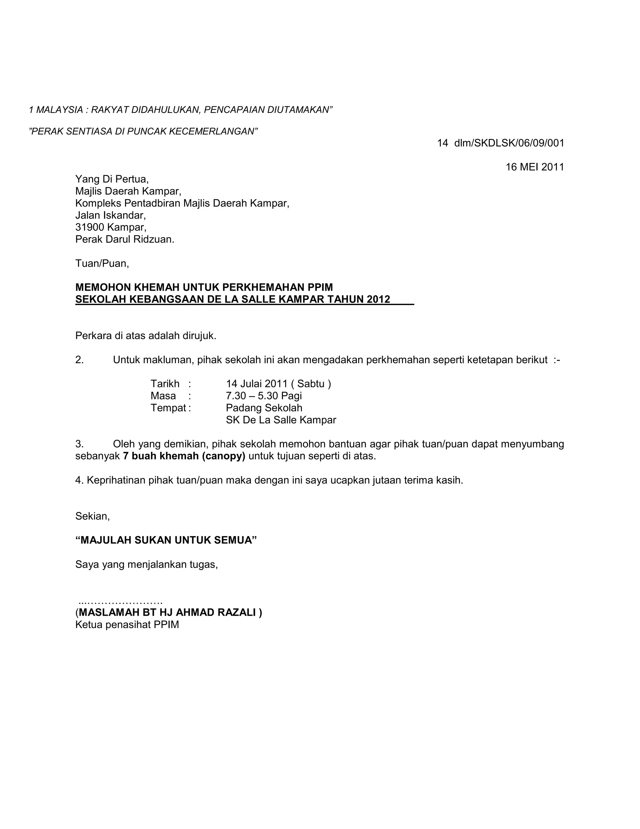 Surat surat rasmi ppim | DOCX