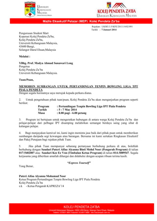 Surat surat sponsor | DOCX