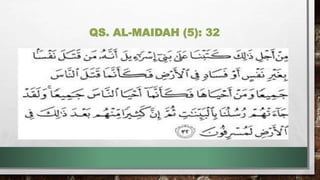 Surat Al-Maidah 32 tentang Toleransi dan Menghindari Diri dari Tindak Kekerasan.pptx
