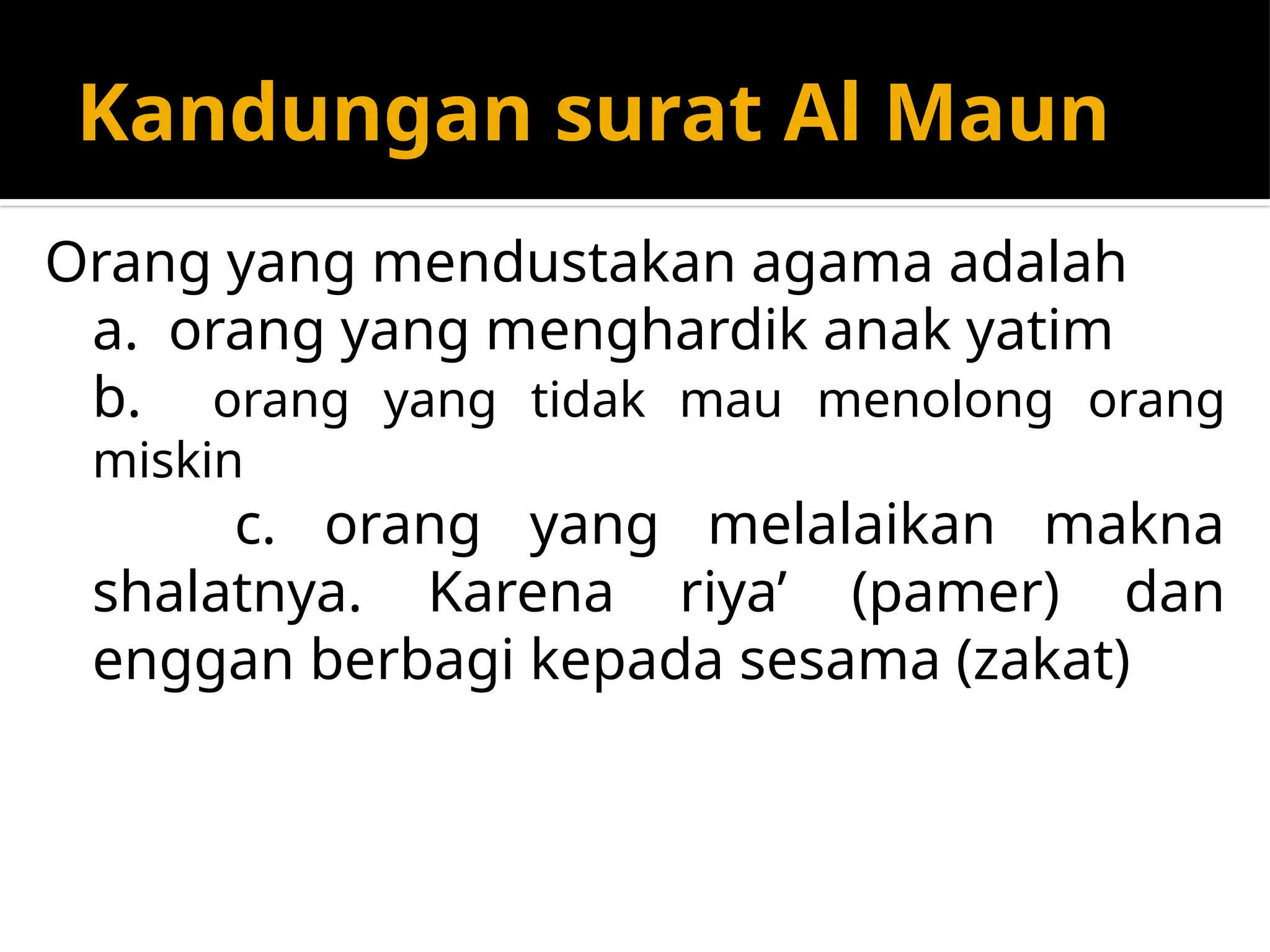 surah almaun dari ayat satu sampai selesai | PPT