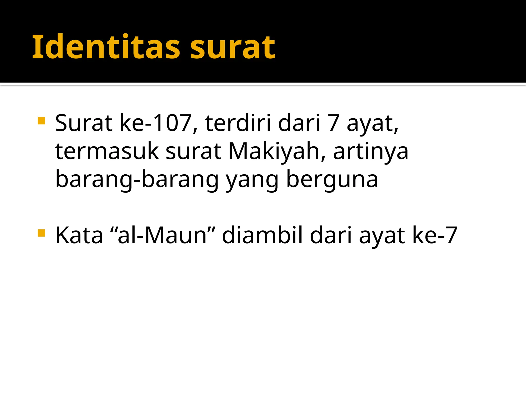 surah almaun dari ayat satu sampai selesai | PPT