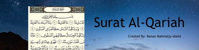 Surat Al Qariah.pptx | Islam | Religion & Spirituality