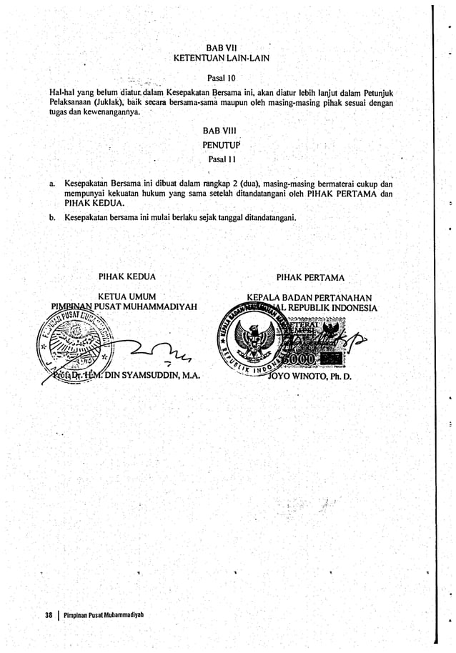 Surat badan hukum muhammadiyah | PDF