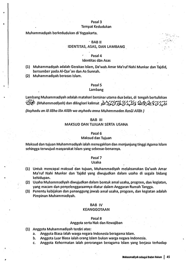 Surat badan hukum muhammadiyah | PDF