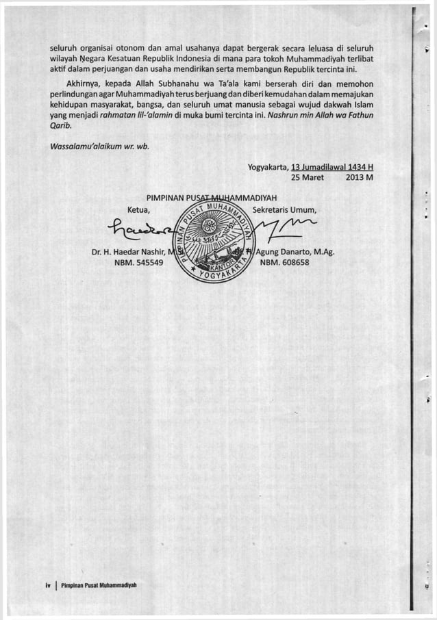 Surat badan hukum muhammadiyah | PDF