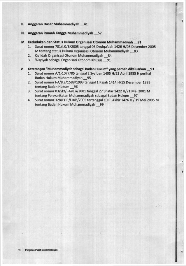 Surat badan hukum muhammadiyah | PDF