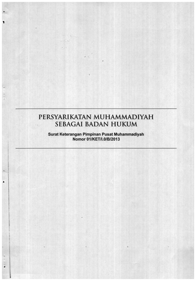 Surat badan hukum muhammadiyah | PDF