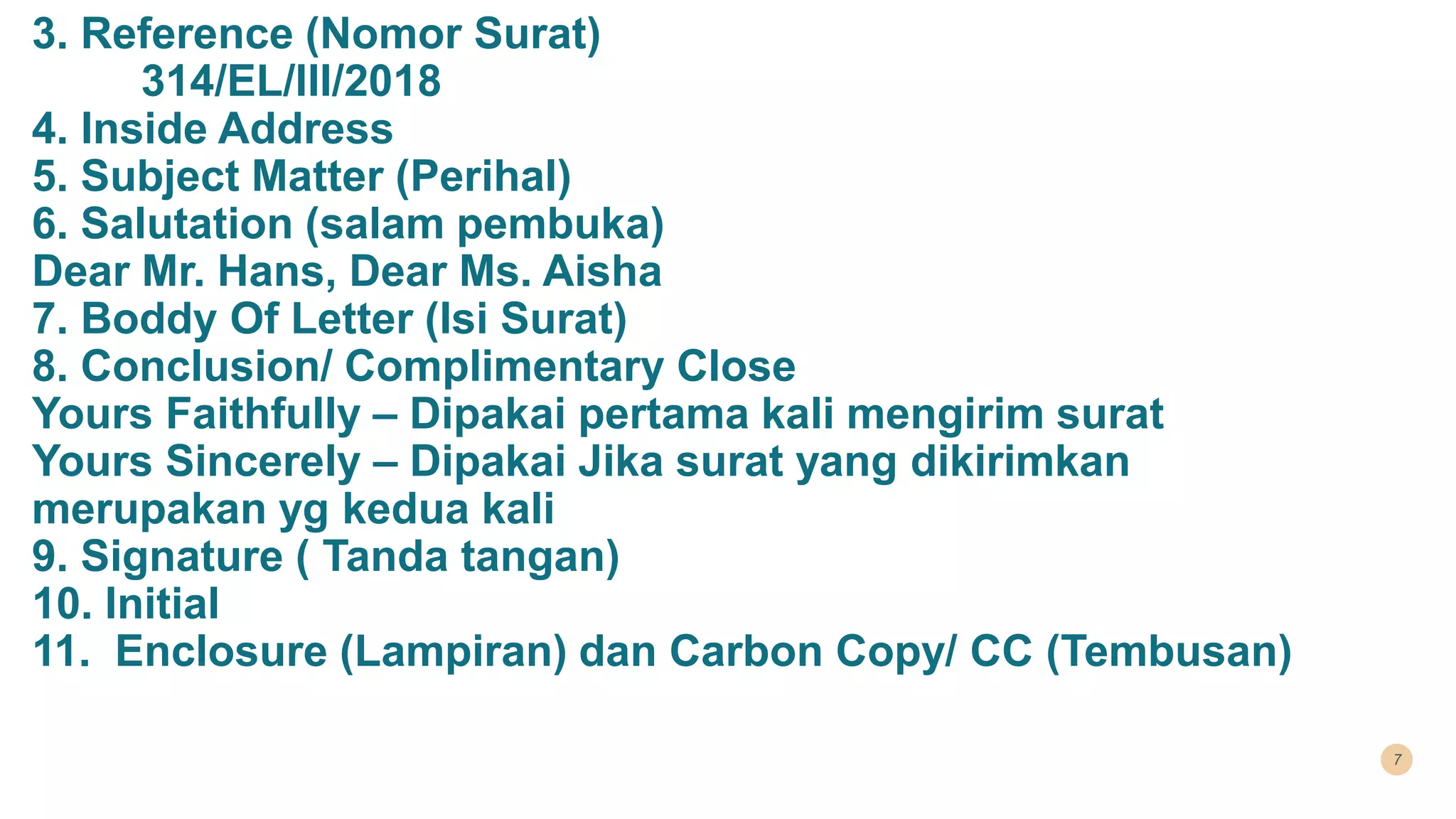 Surat bahasa inggris | PPTX