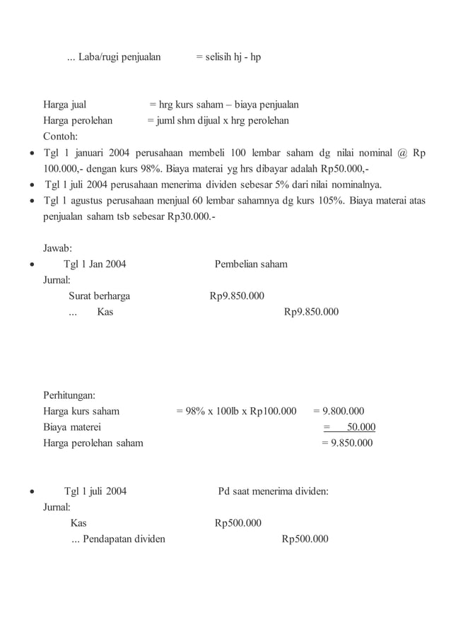 Surat berharga saham | PDF