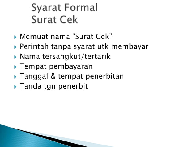 Surat cek | PPTX