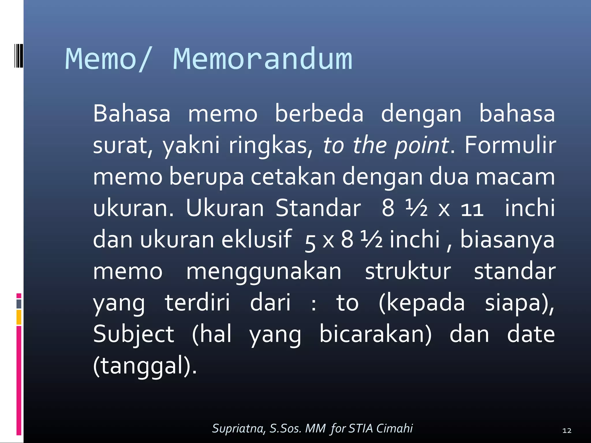 Surat dan memo | PPT