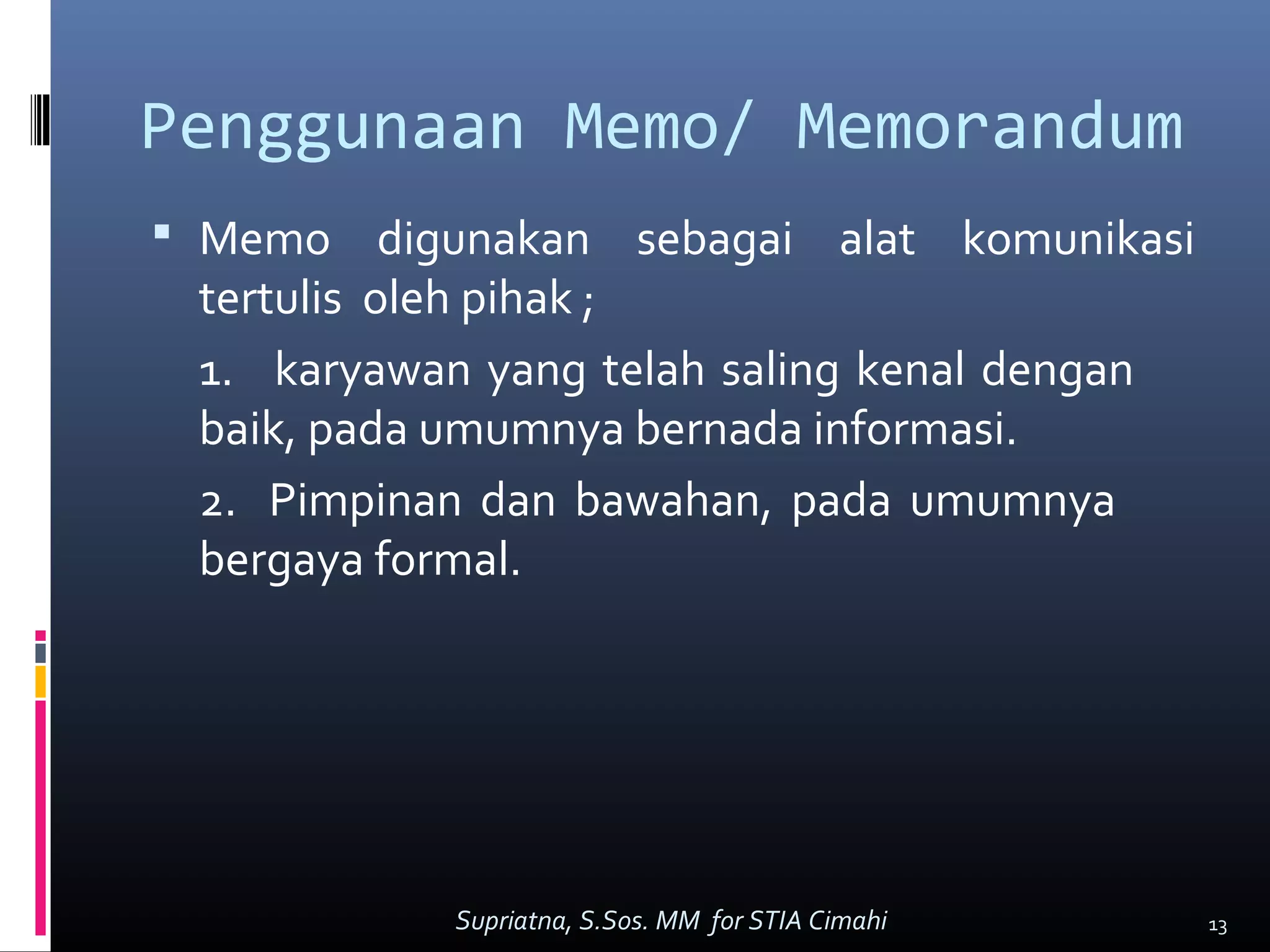Surat dan memo | PPT