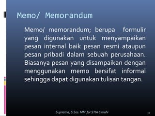 Surat dan memo | PPT