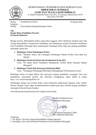 Surat edaran bimtek | PDF