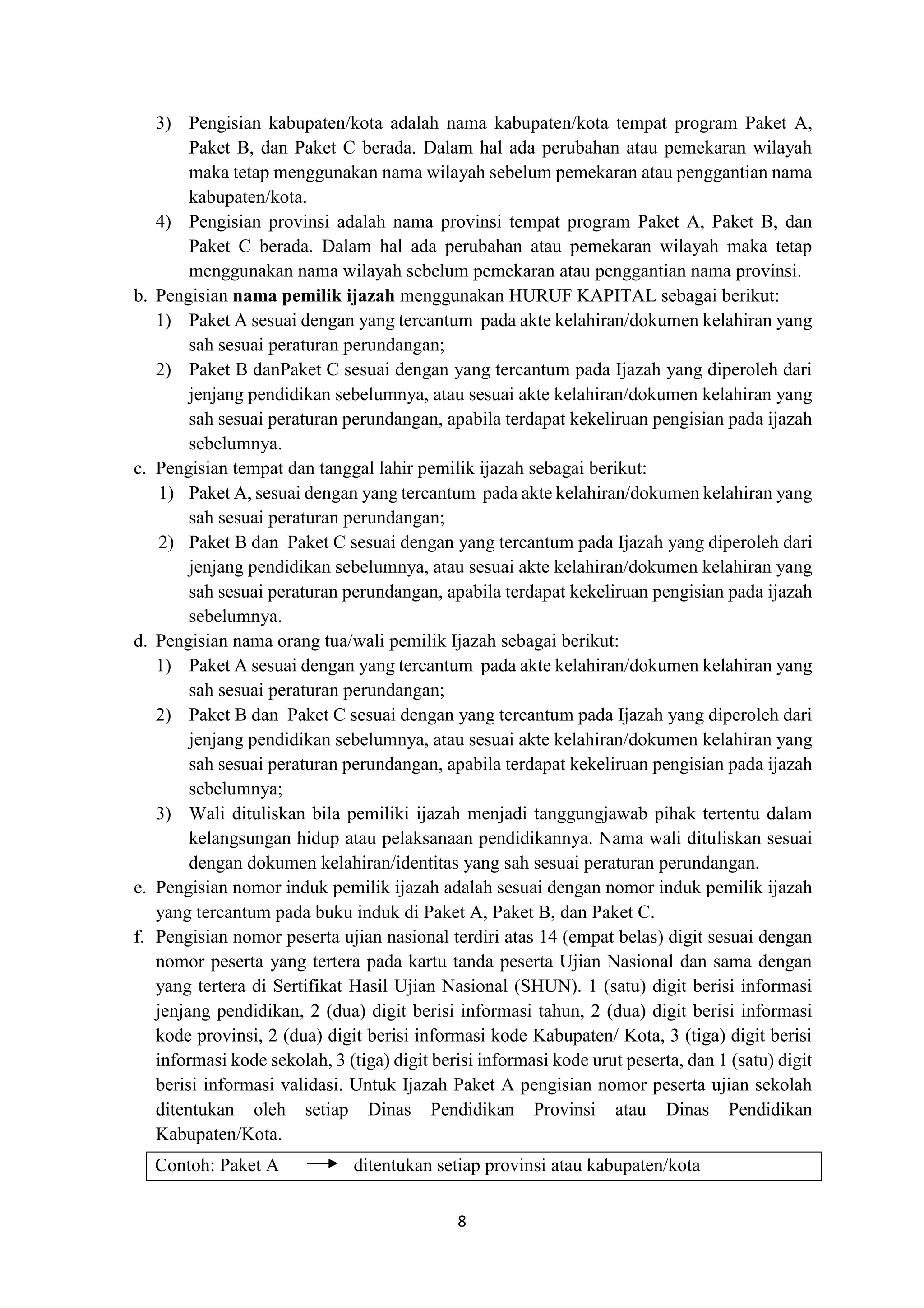 Surat edaran juknis penulisan ijazah tahun 2015 | PDF