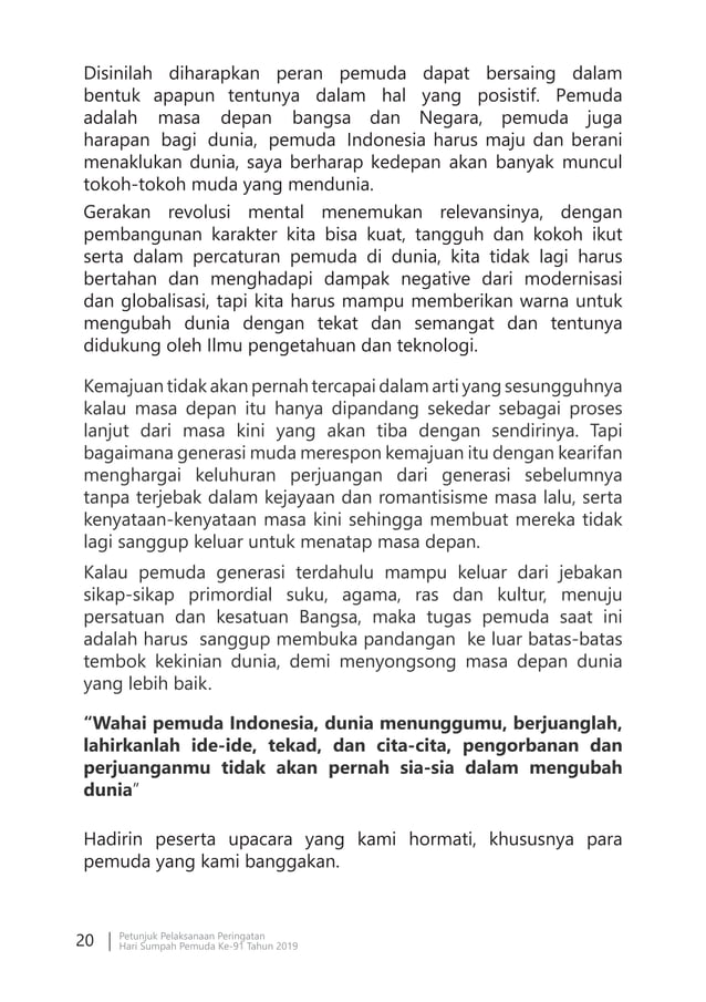 Surat edaran menpora dan juklak hsp ke 91 | PDF