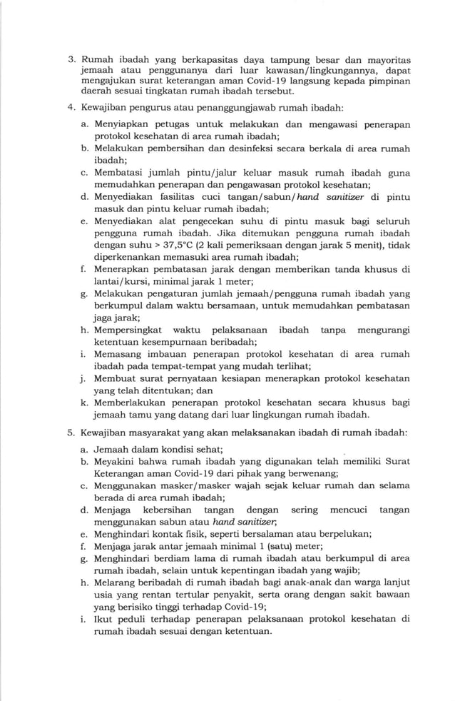 Surat Edaran Menteri Agama Nomor 15 Tahun 2020 | PDF