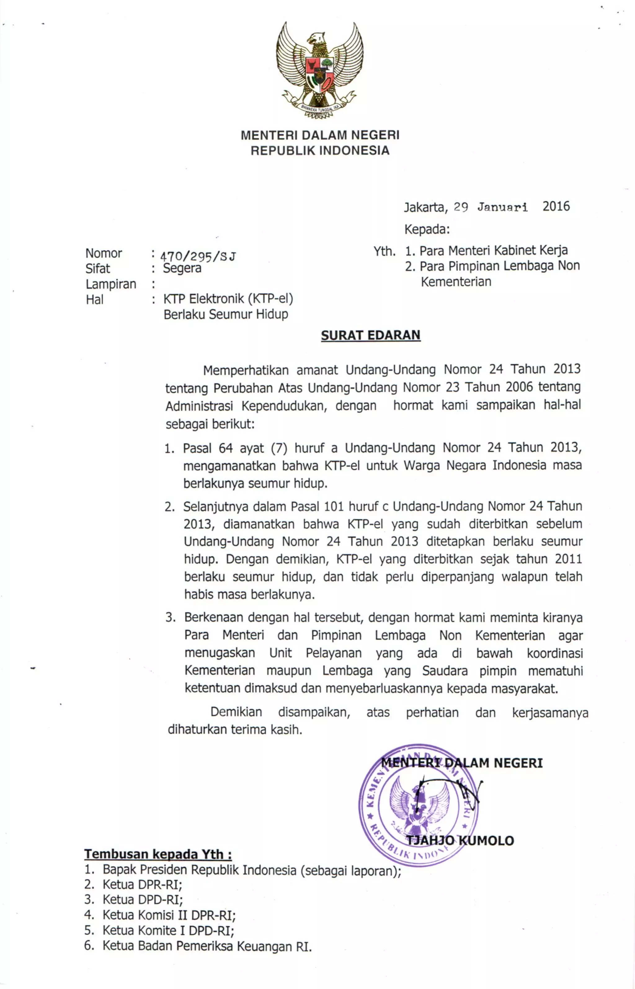 Surat edaran mnedagri | PDF