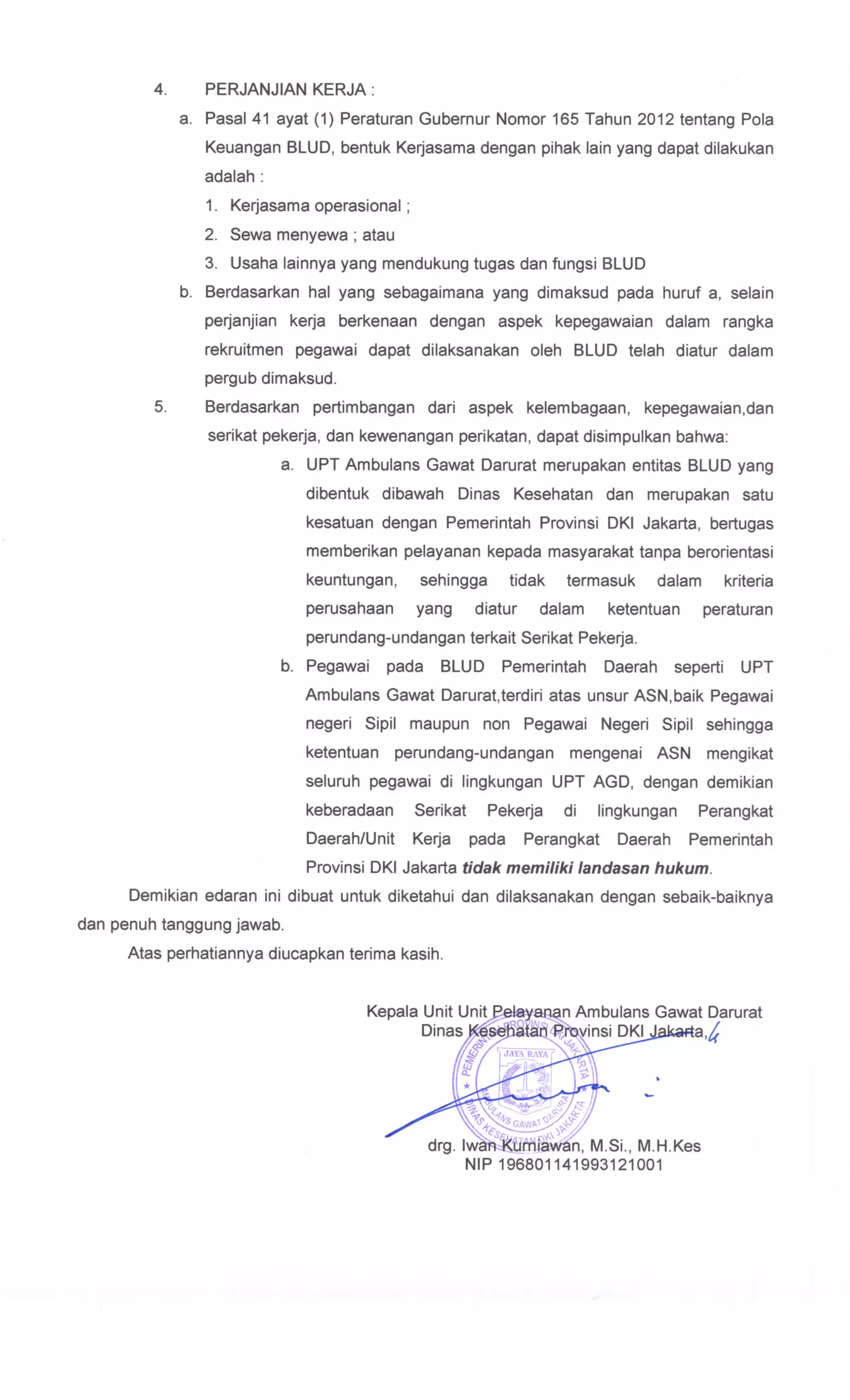 Surat Edaran Nomor 47/SE/2020 | PDF