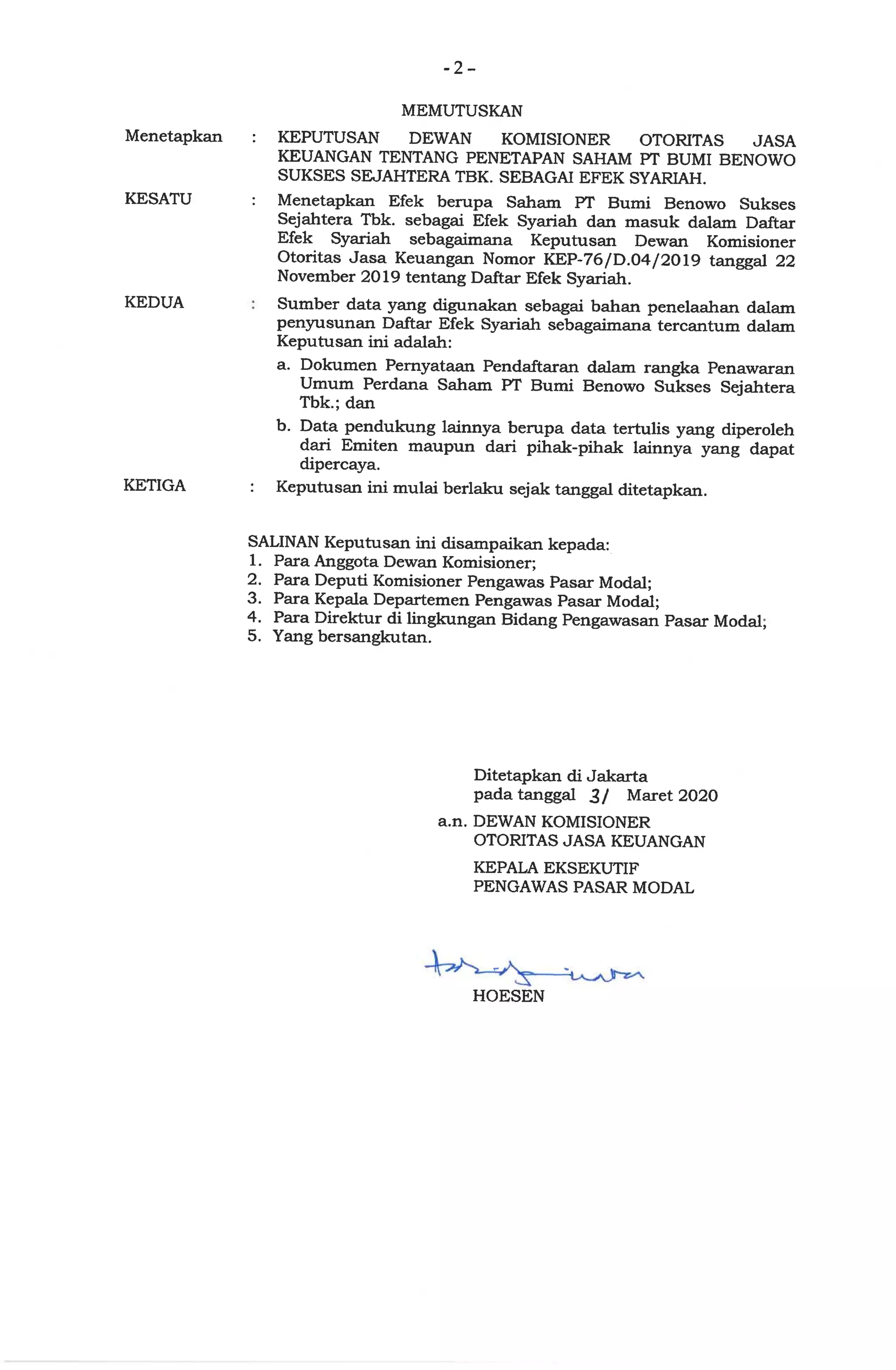 Surat efektif bbss Syariah | PDF