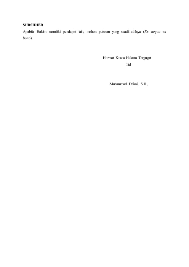 Surat gugatan perdata suhendri | DOCX