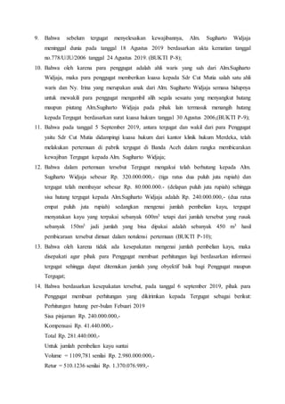 Surat gugatan perdata suhendri | DOCX