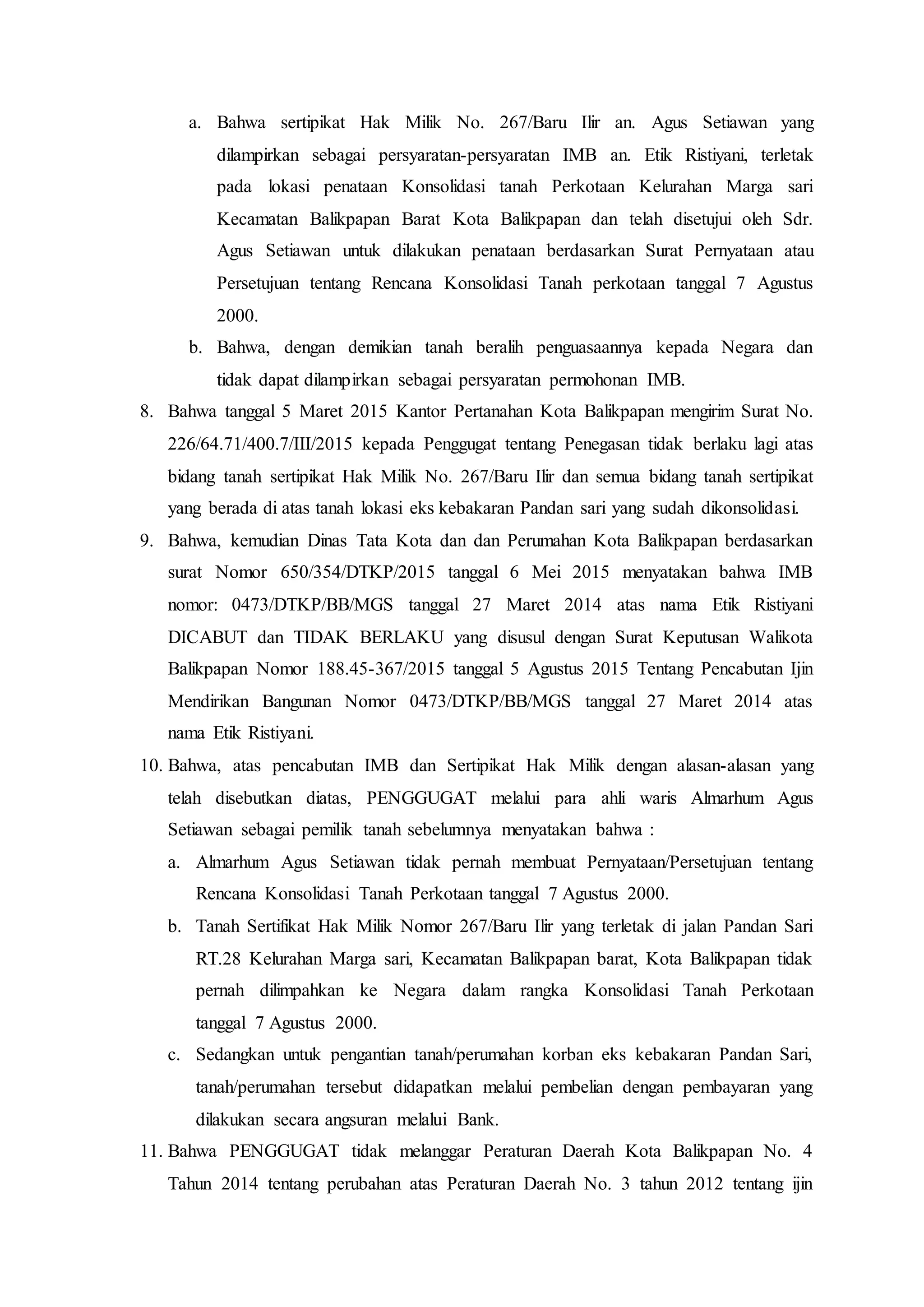 Surat gugatan tun | DOCX