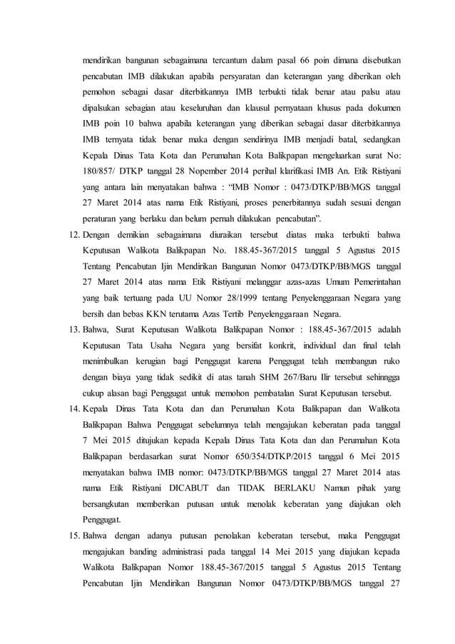 Surat gugatan tun | DOCX