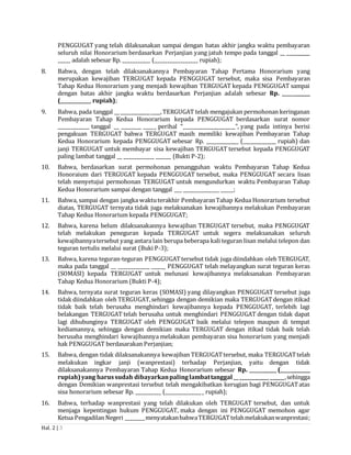 Surat gugatan wanprestasi | DOCX