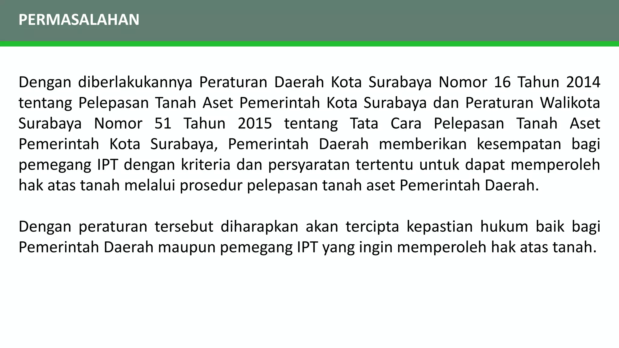 Izin Pemanfaatan Tanah / Surat ijo | PPTX