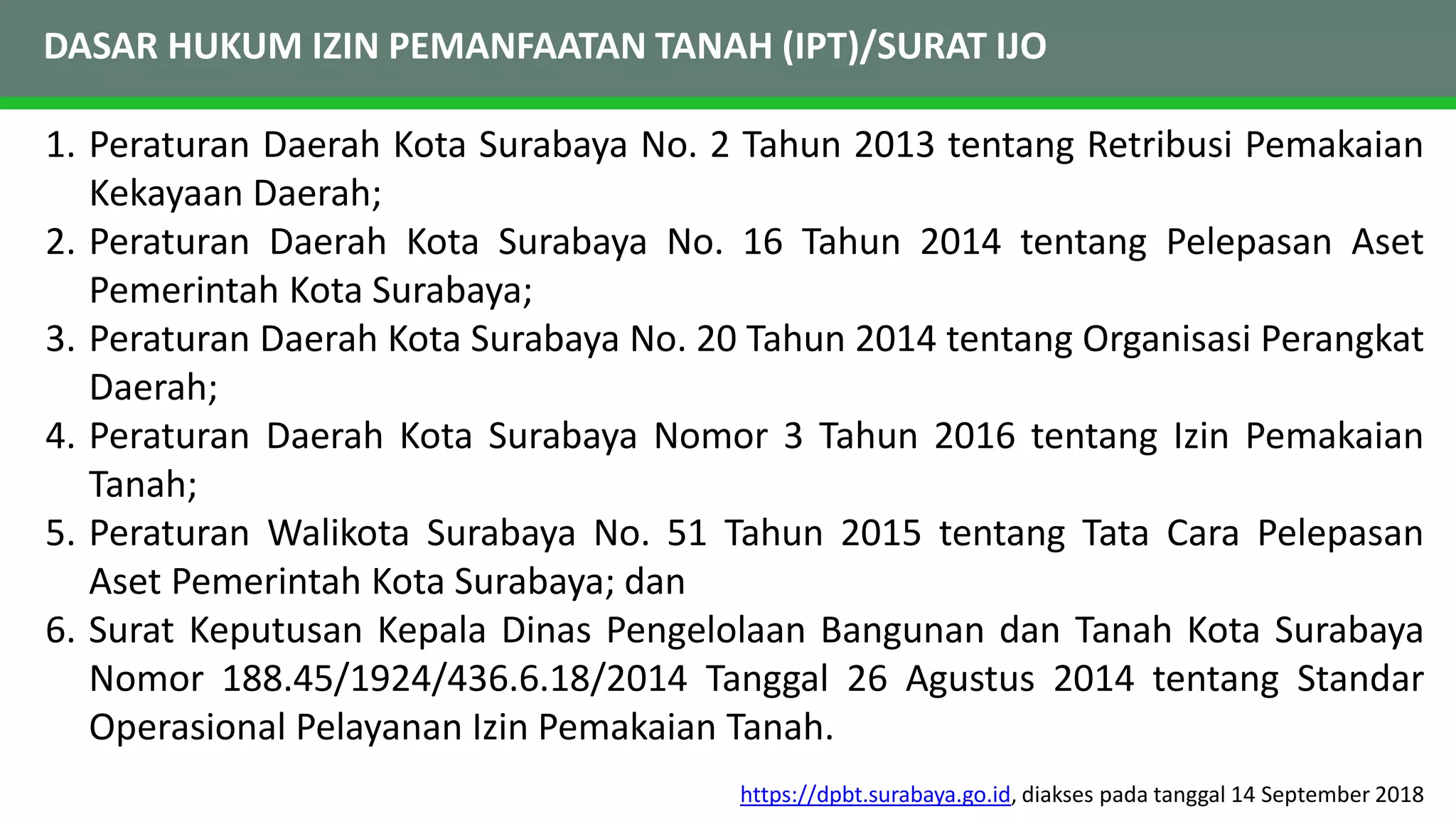 Izin Pemanfaatan Tanah / Surat ijo | PPTX