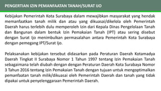 Izin Pemanfaatan Tanah / Surat ijo | PPT