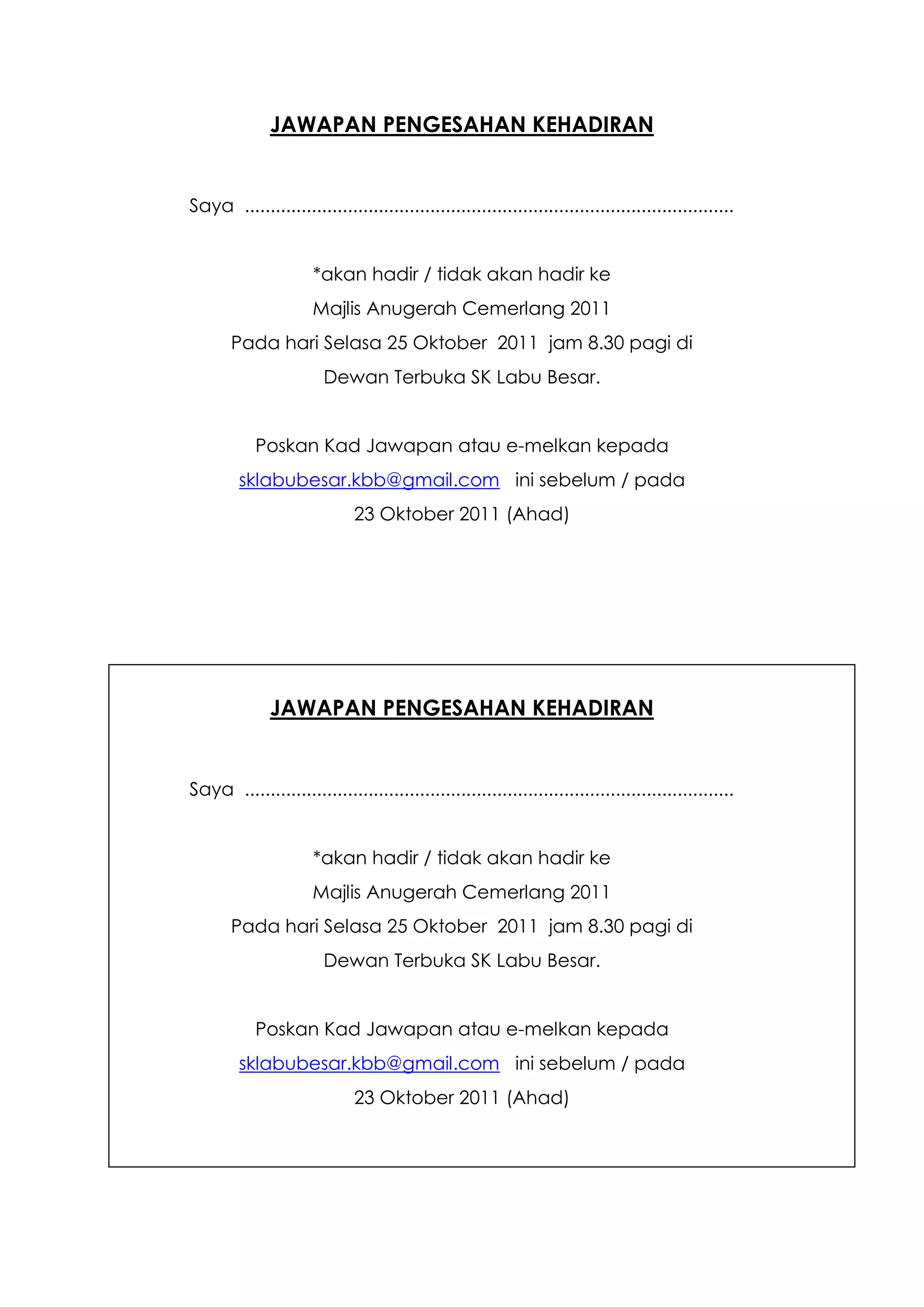 Surat jemp perasmian hac | PDF