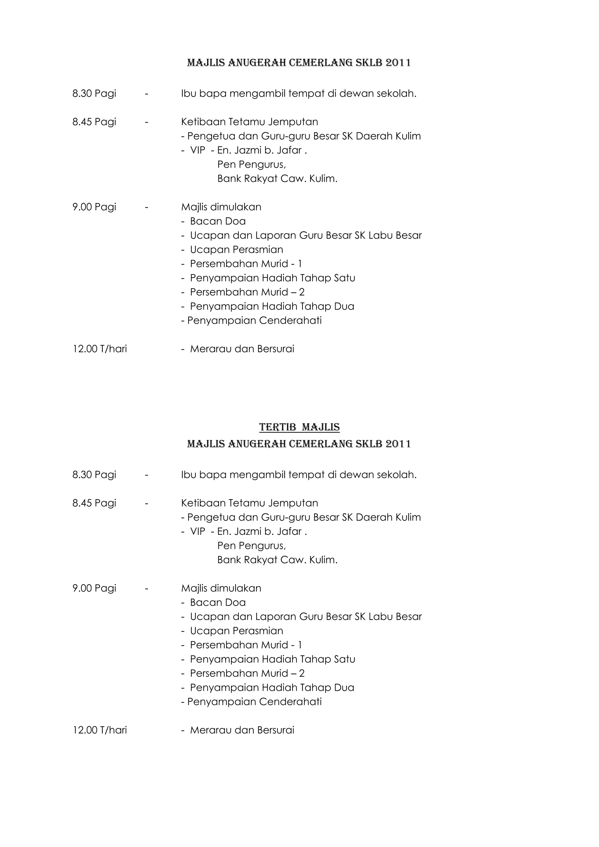 Surat jemp perasmian hac | PDF