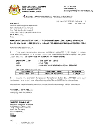 Surat jpk dan pangggil ppl | DOCX