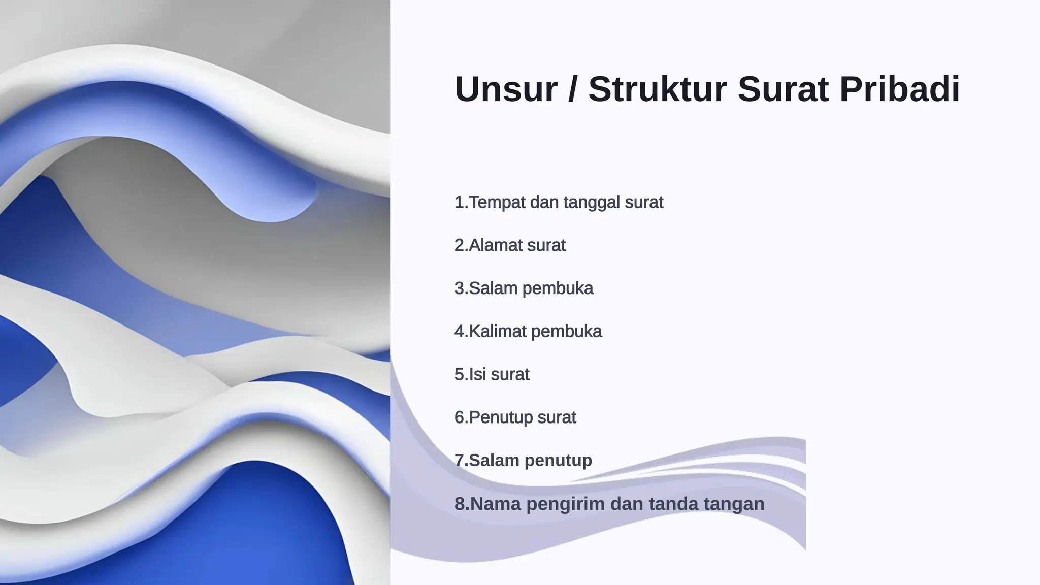 Materi tentang surat dinas dan surat pribadi Kelas 7.pptx